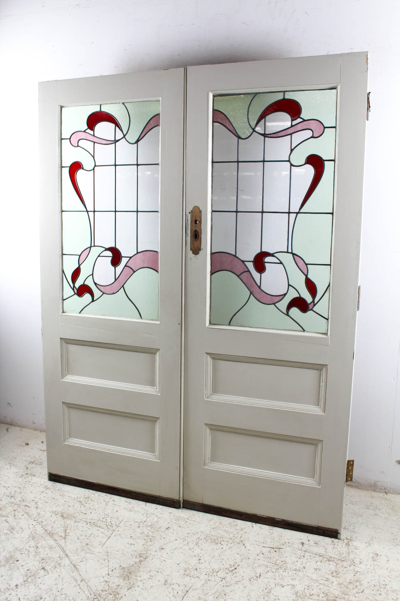 Leadlight Door Set | Renovators Paradise Leadlight Door Set