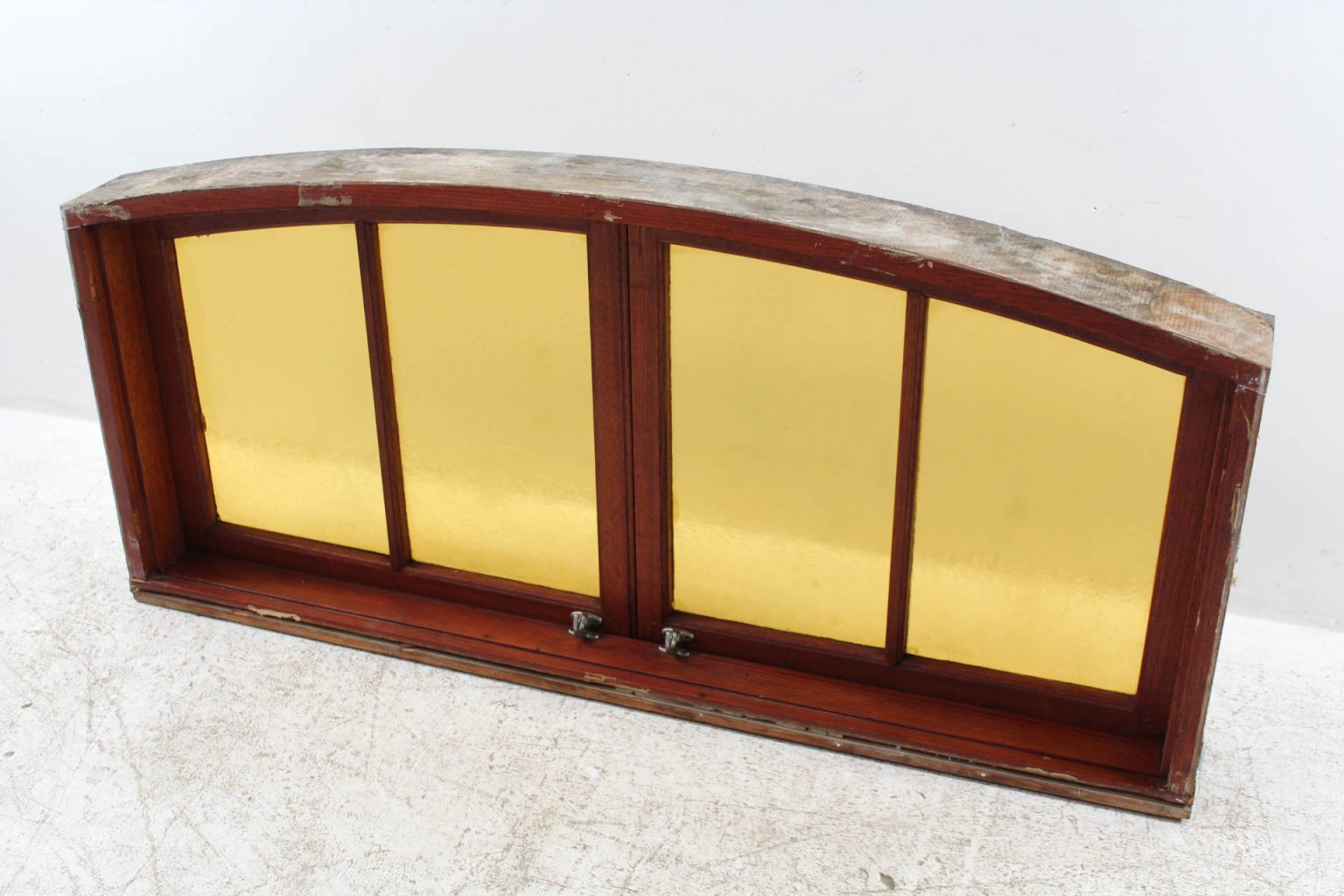 Amber Glass Arched Window | Renovators Paradise - Cheap Windows