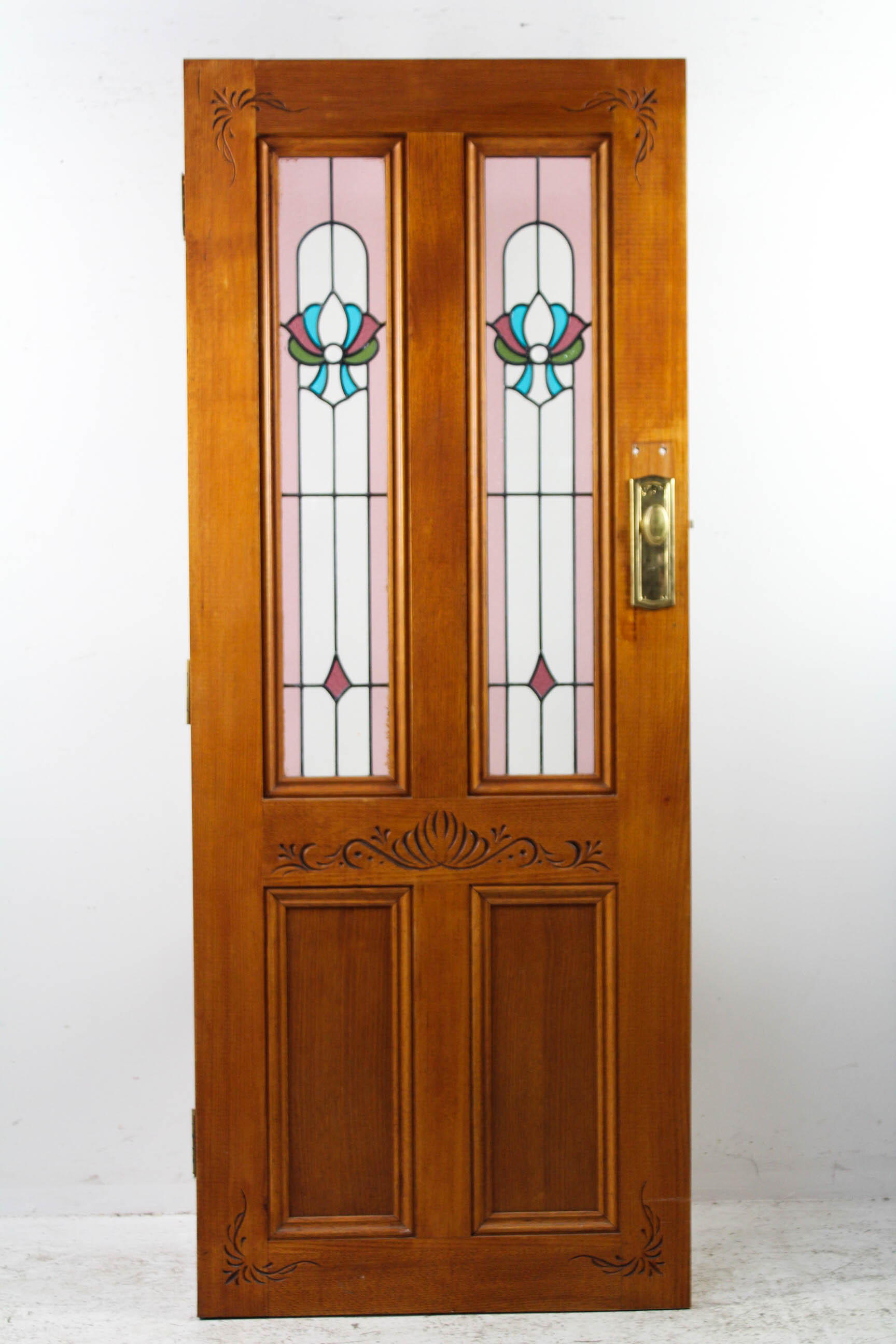 Modern Leadlight Door | Renovators Paradise - front doors