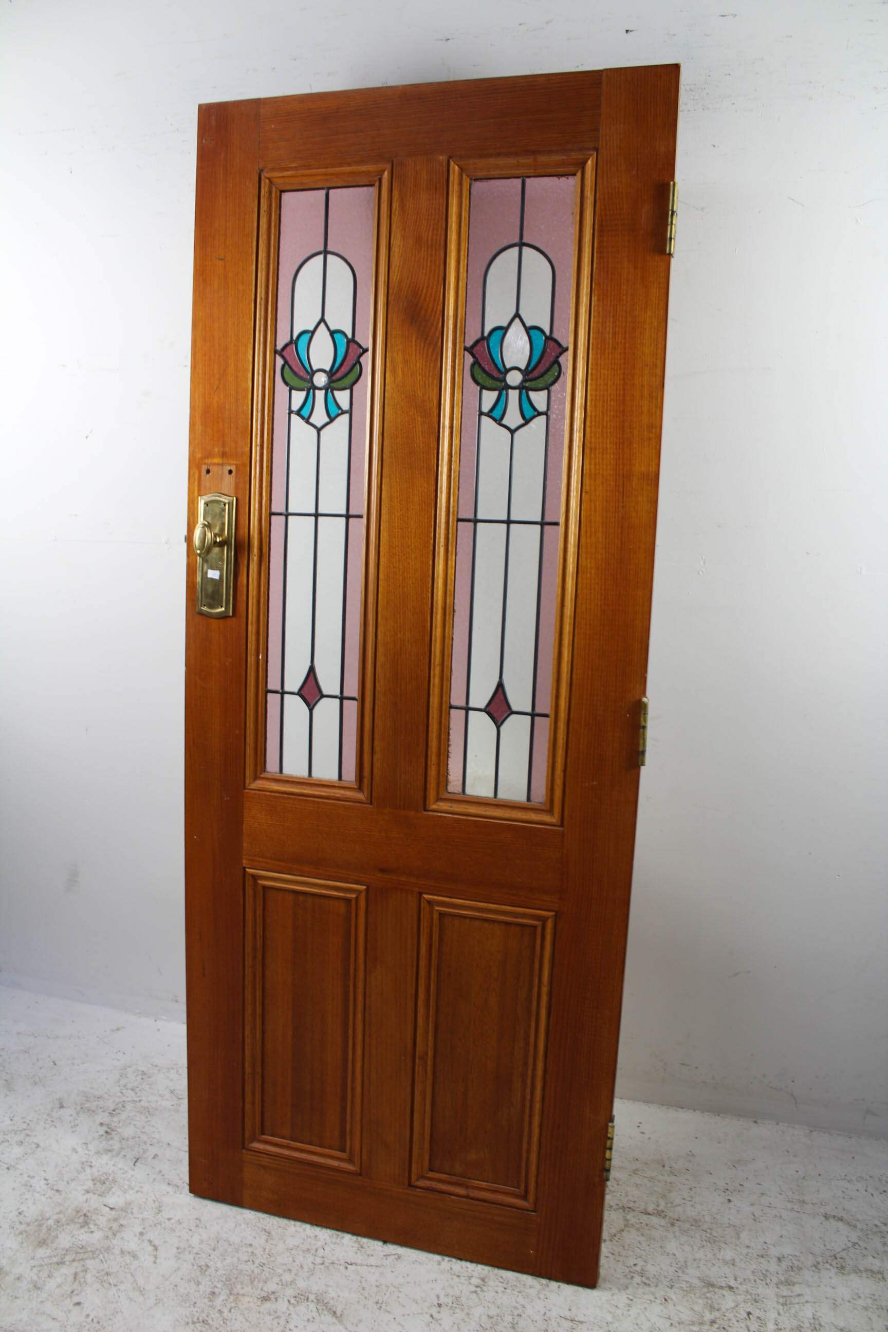 Modern Leadlight Door | Renovators Paradise - front doors