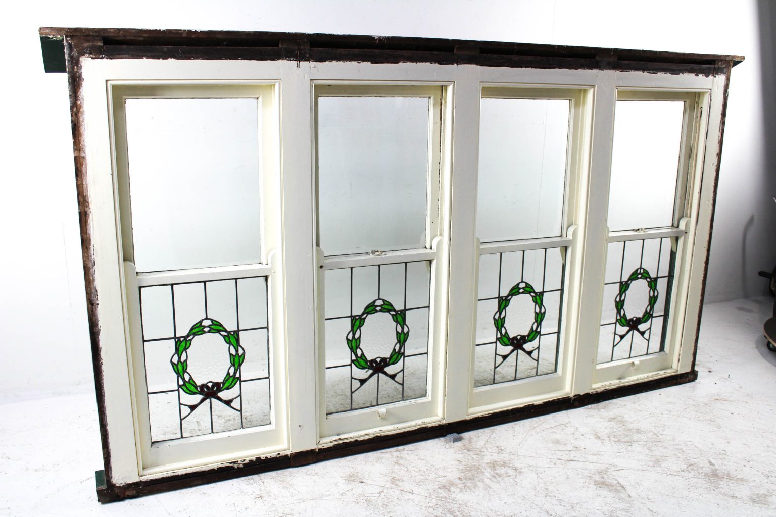 Stunning Quad Leadlight Window | Renovators Paradise - Period Windows