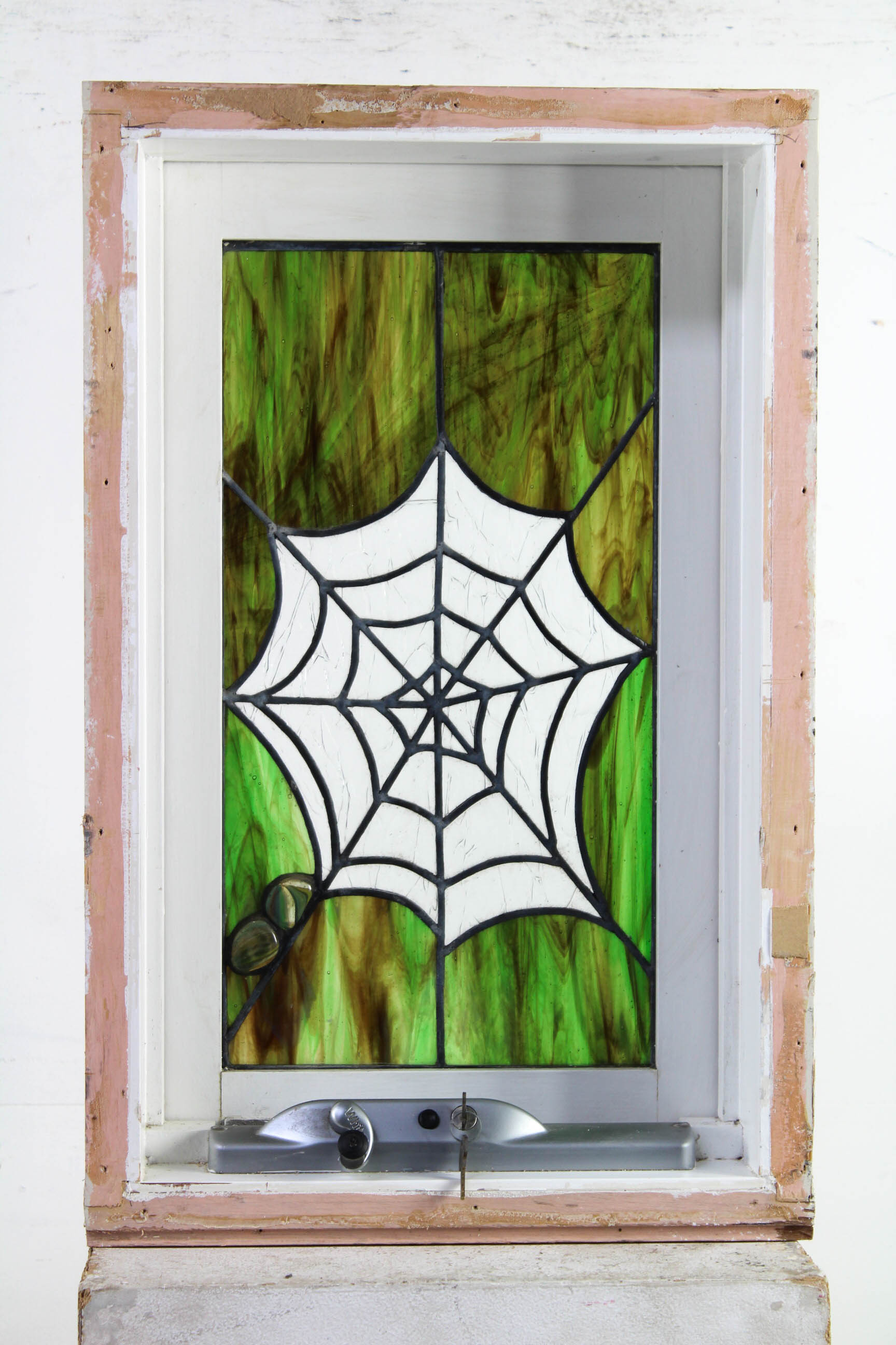 Spiderweb Leadlight Window | Renovators Paradise - Colour