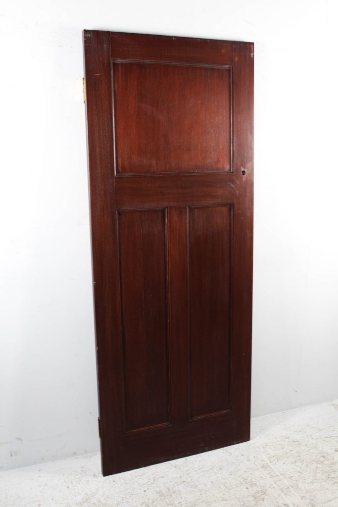 Hardwood Three Panel Door | Renovators Paradise Three Panel Door