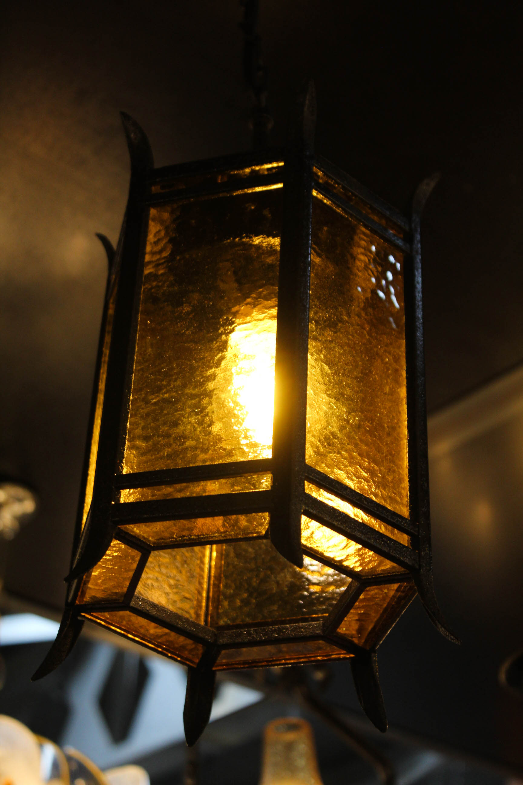 Amber Glass Caulfield Light | Renovators Paradise - Recycled