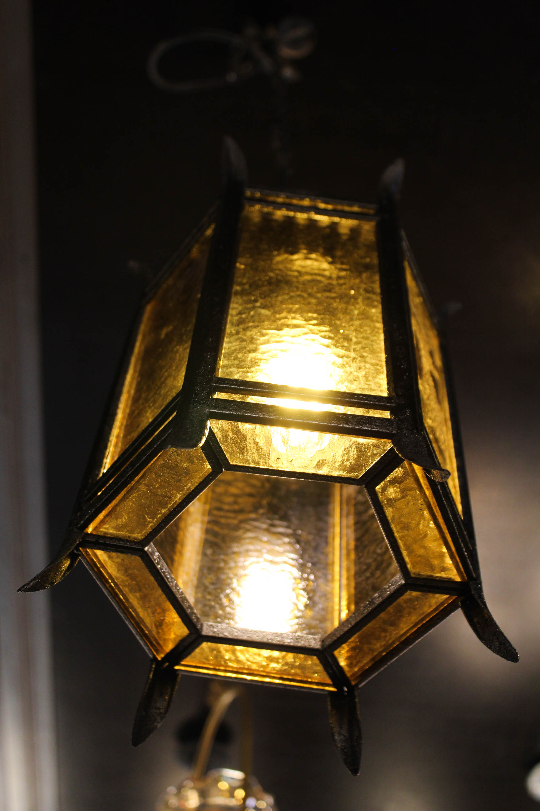 Amber Glass Caulfield Light | Renovators Paradise - Recycled