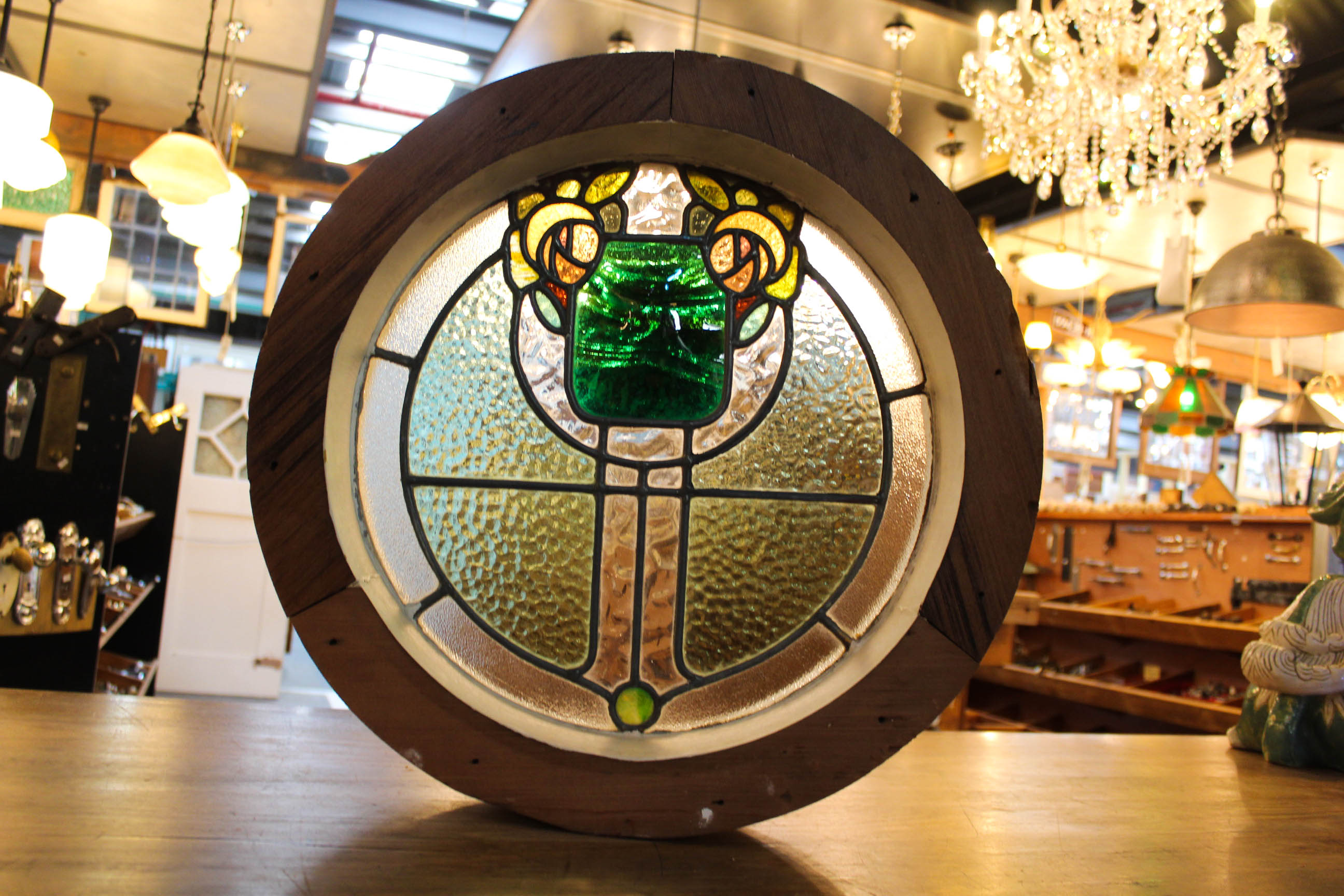 Stunning Leadlight Porthole | Renovators Paradise Leadlight Porthole