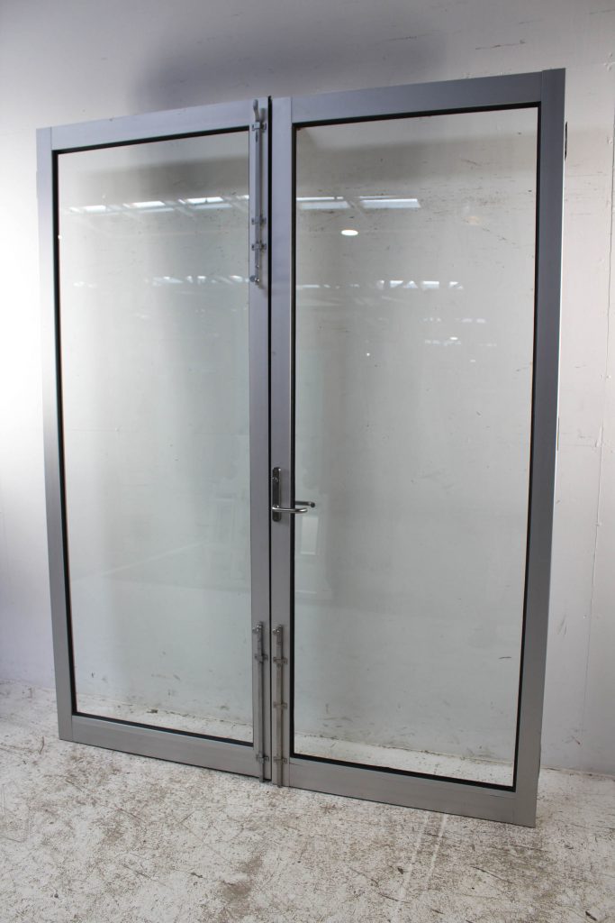 Commercial Double Glass Doors | Renovators Paradise - Recycled Doors