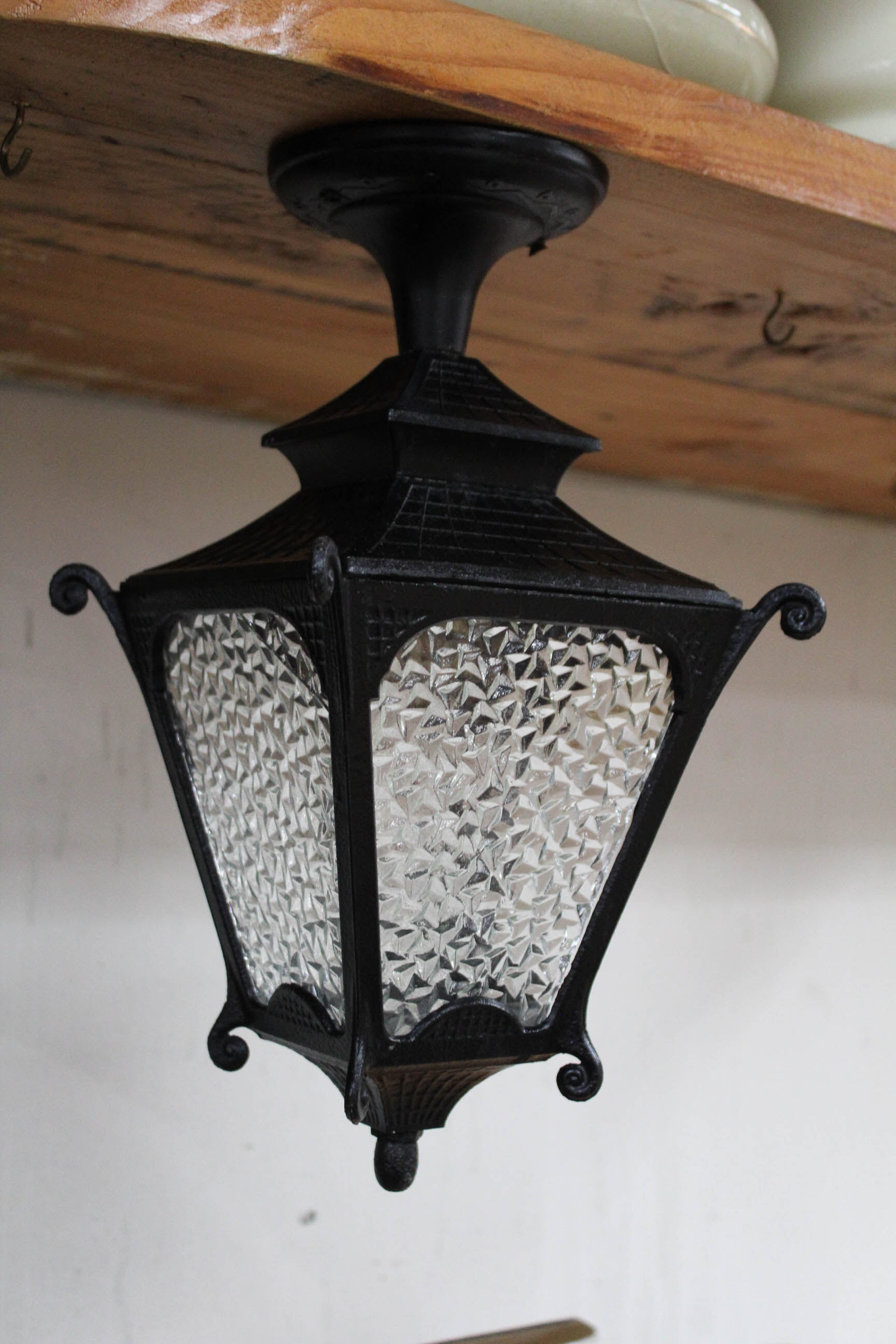 Pyramid Glass Ceiling Mount Light | Renovators Paradise Mount Light