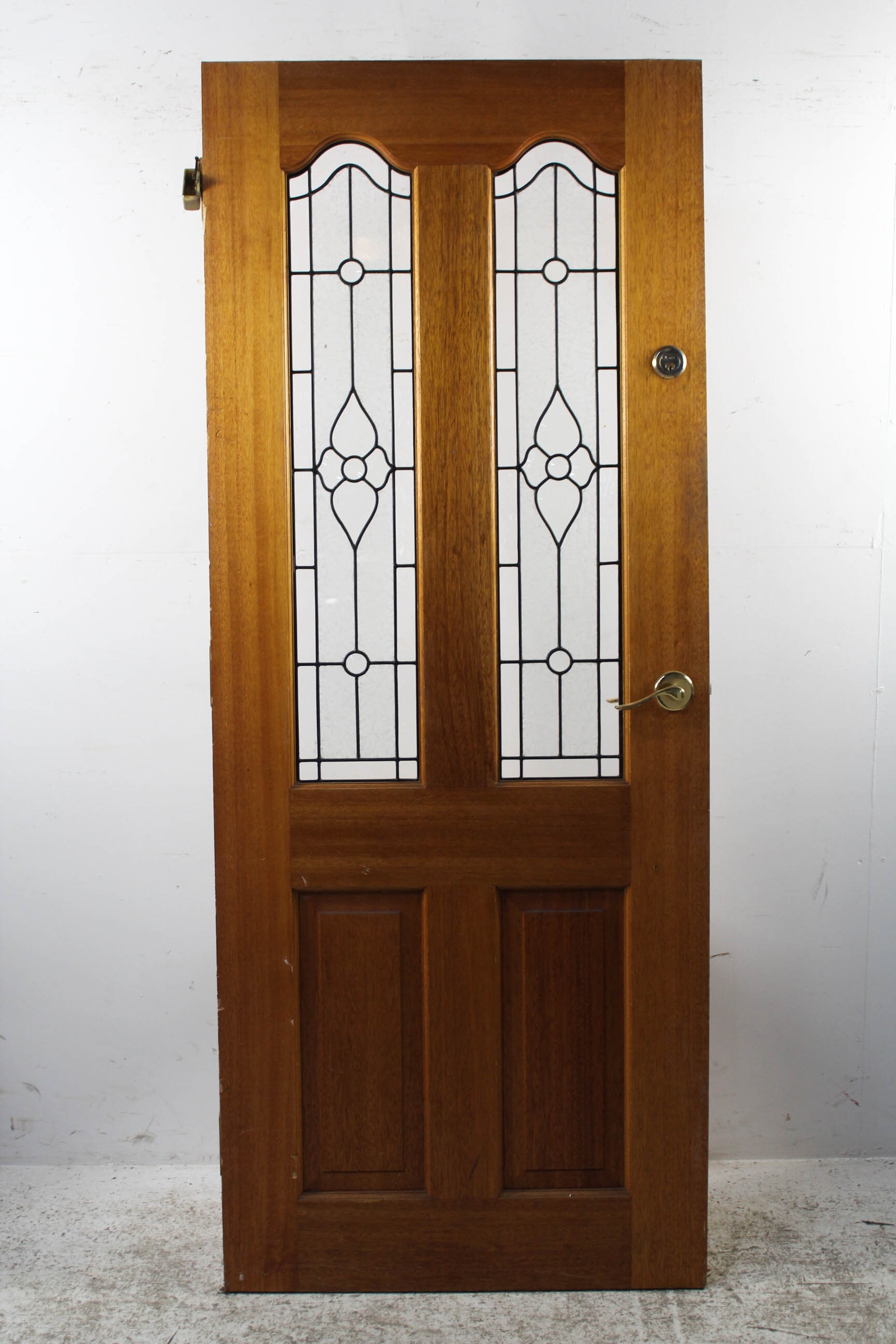 Contemporary Leadlight Front Door | Renovators Paradise Front Door