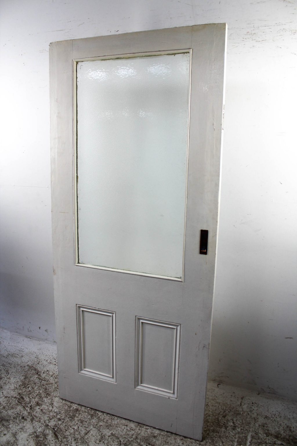 Rough Cast Glass Sliding Door | Renovators Paradise Glass Sliding Door