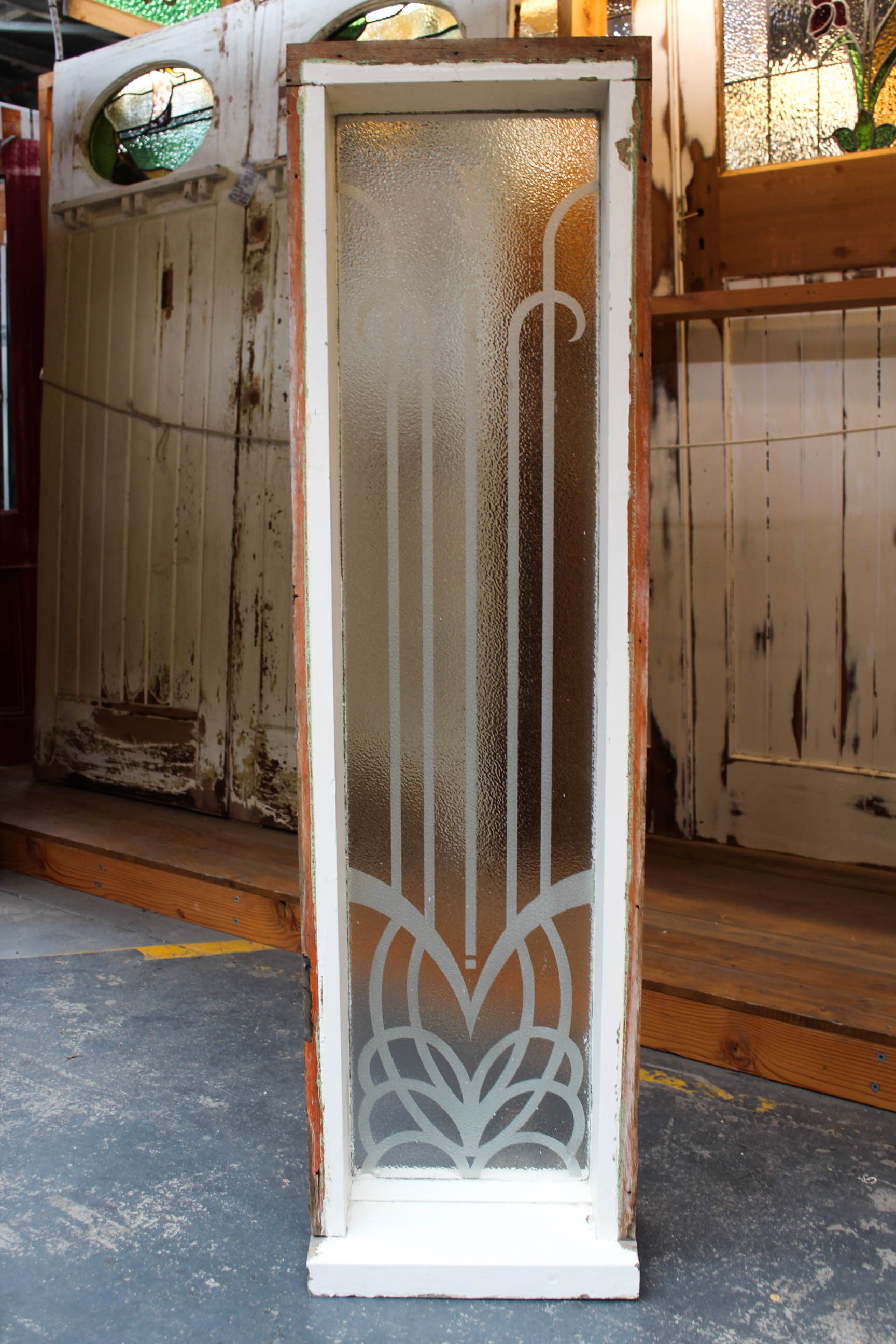 Original Etched Highlight Window | Renovators Paradise Highlight Window