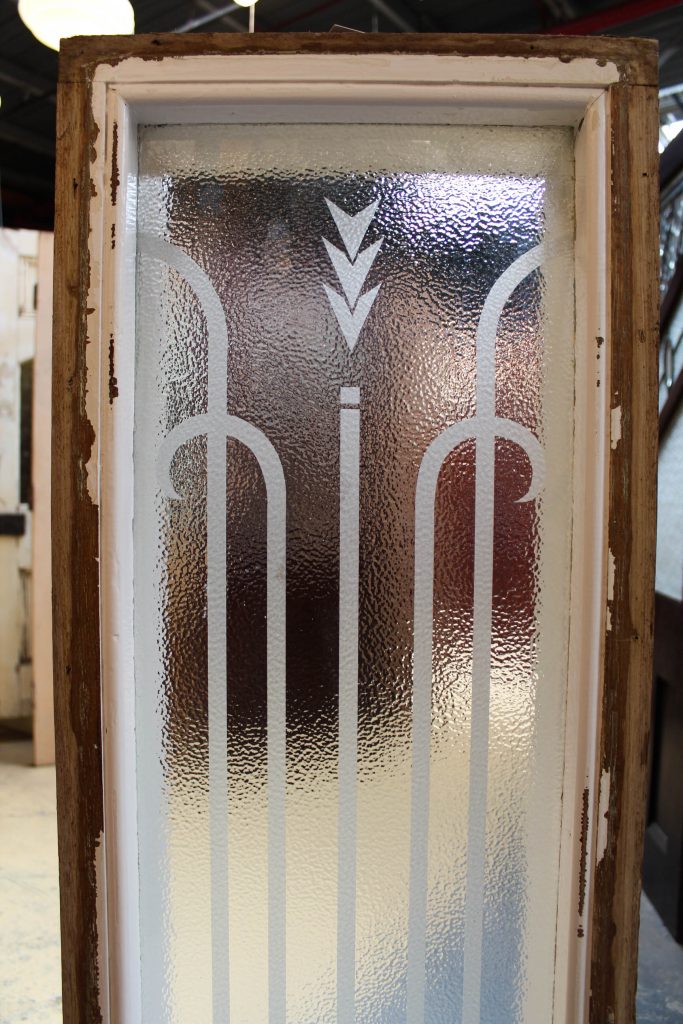 Original Etched Highlight Window | Renovators Paradise Highlight Window