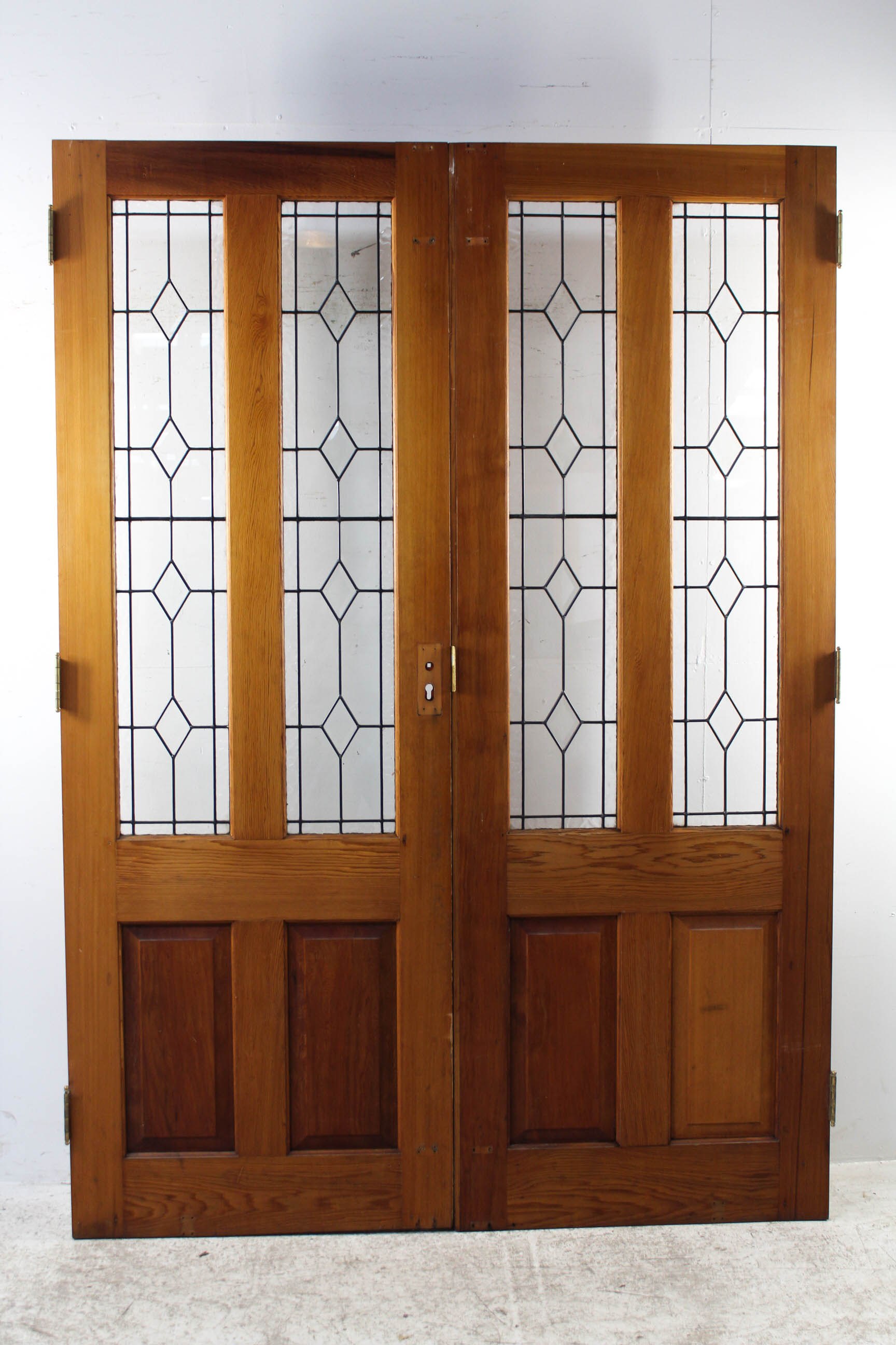 Oversized Leadlight Door Set | Renovators Paradise Leadlight Door Set