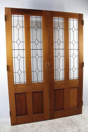 Oversized Leadlight Door Set | Renovators Paradise Leadlight Door Set