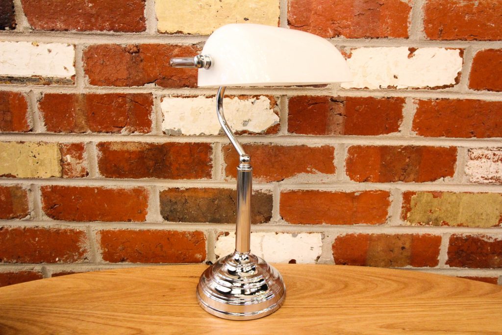 Chrome Study Table Lamps | Renovators Paradise Table Lamps