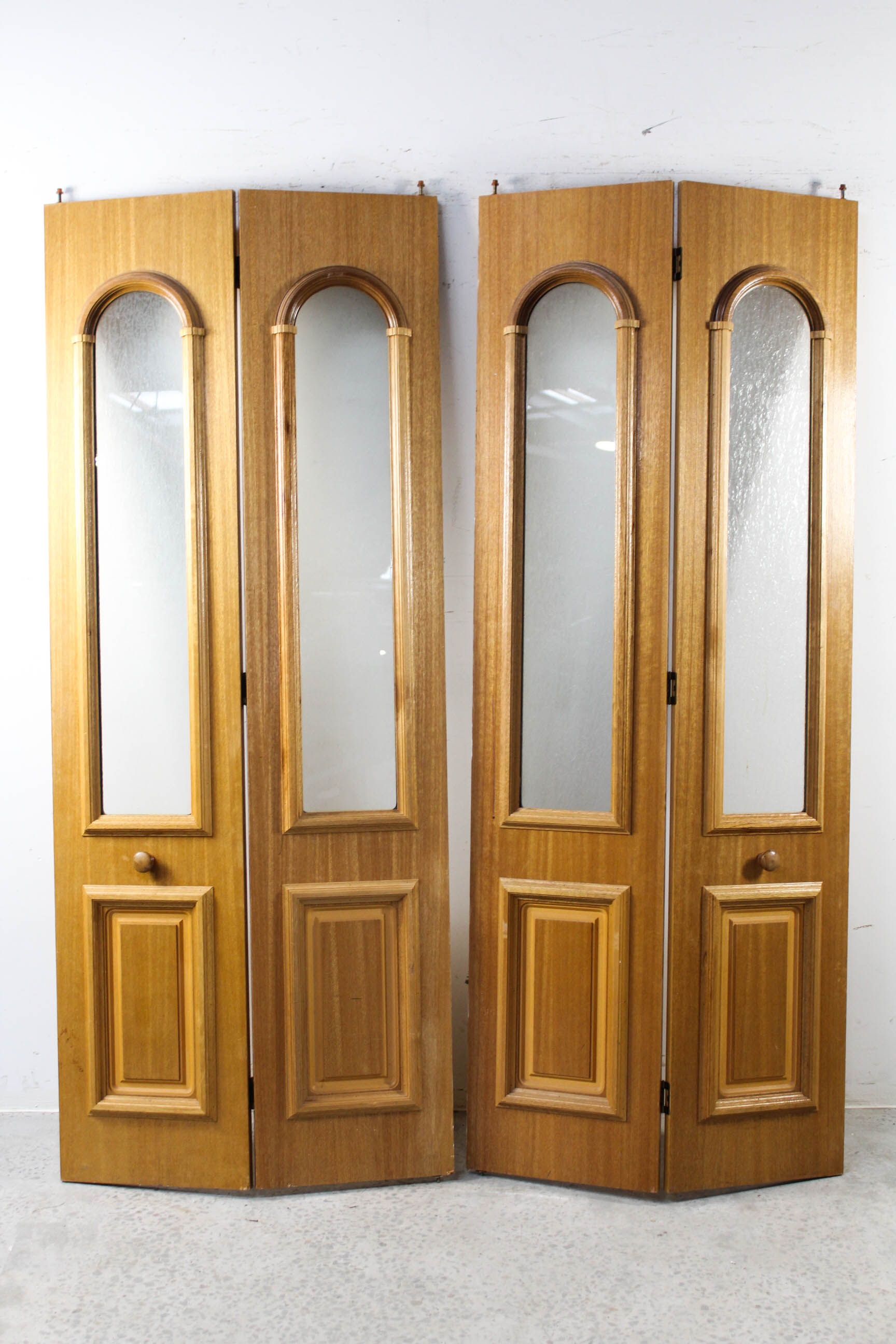 Arched Glass Bi Fold Set | Renovators Paradise Arched Glass Bi Fold Set