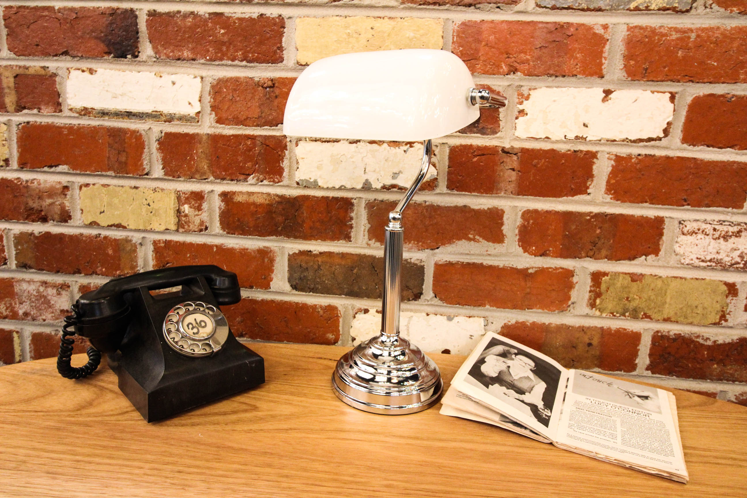 Chrome Study Table Lamps | Renovators Paradise Table Lamps