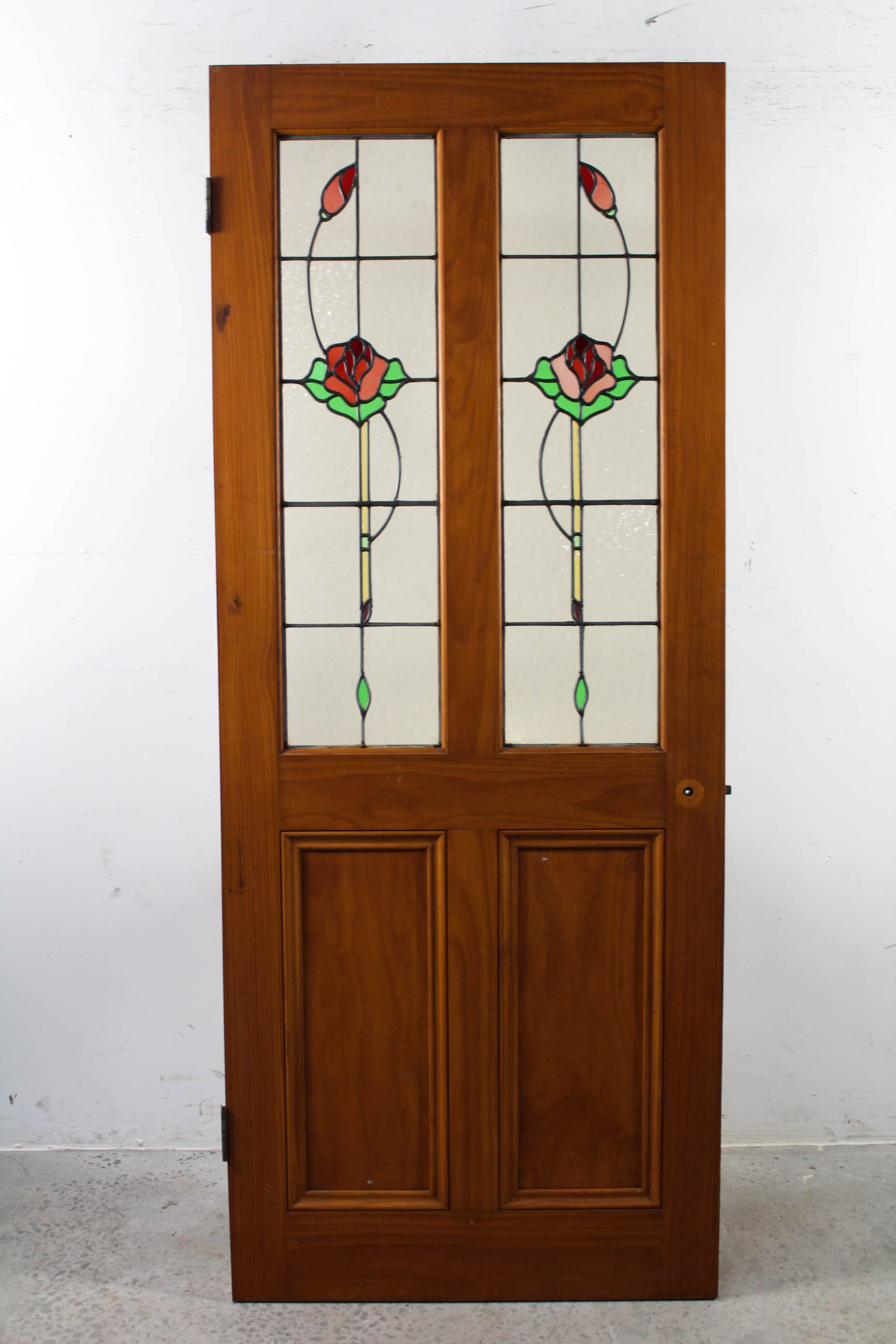 Rose Leadlight Door | Renovators Paradise