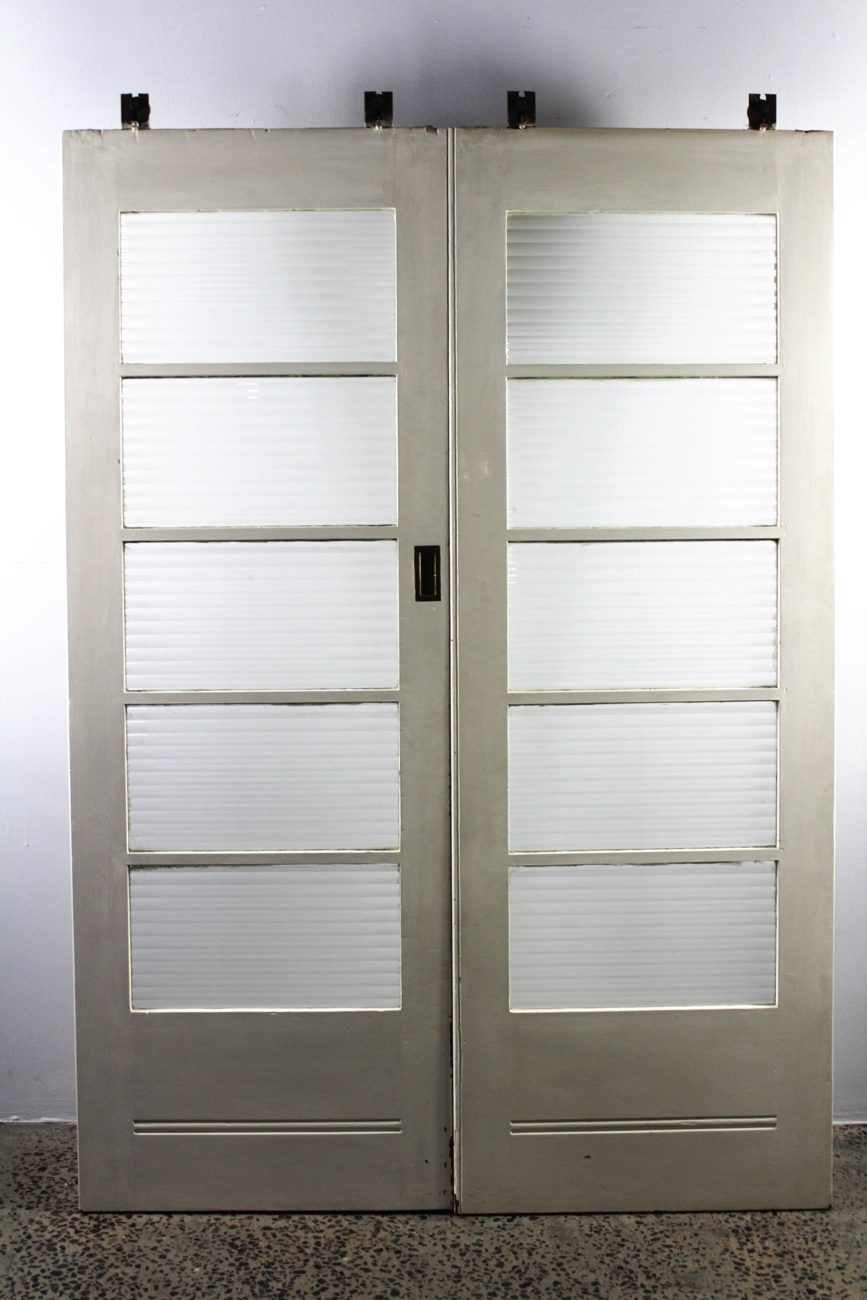 Sliding Fluted Glass Set | Renovators Paradise Sliding Fluted Glass Set