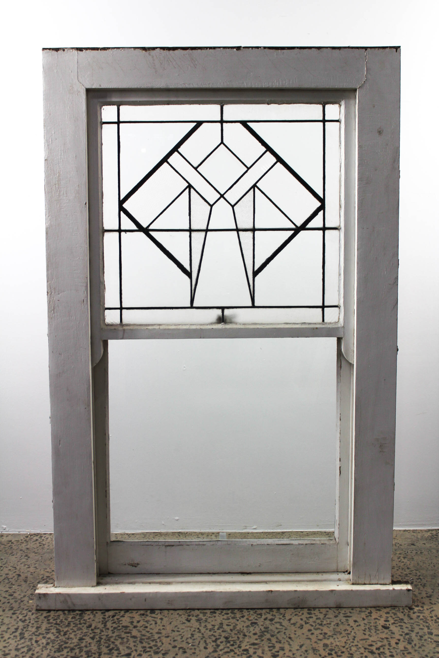 Malvern Leadlight Sash Window | Renovators Paradise Keysborough Store