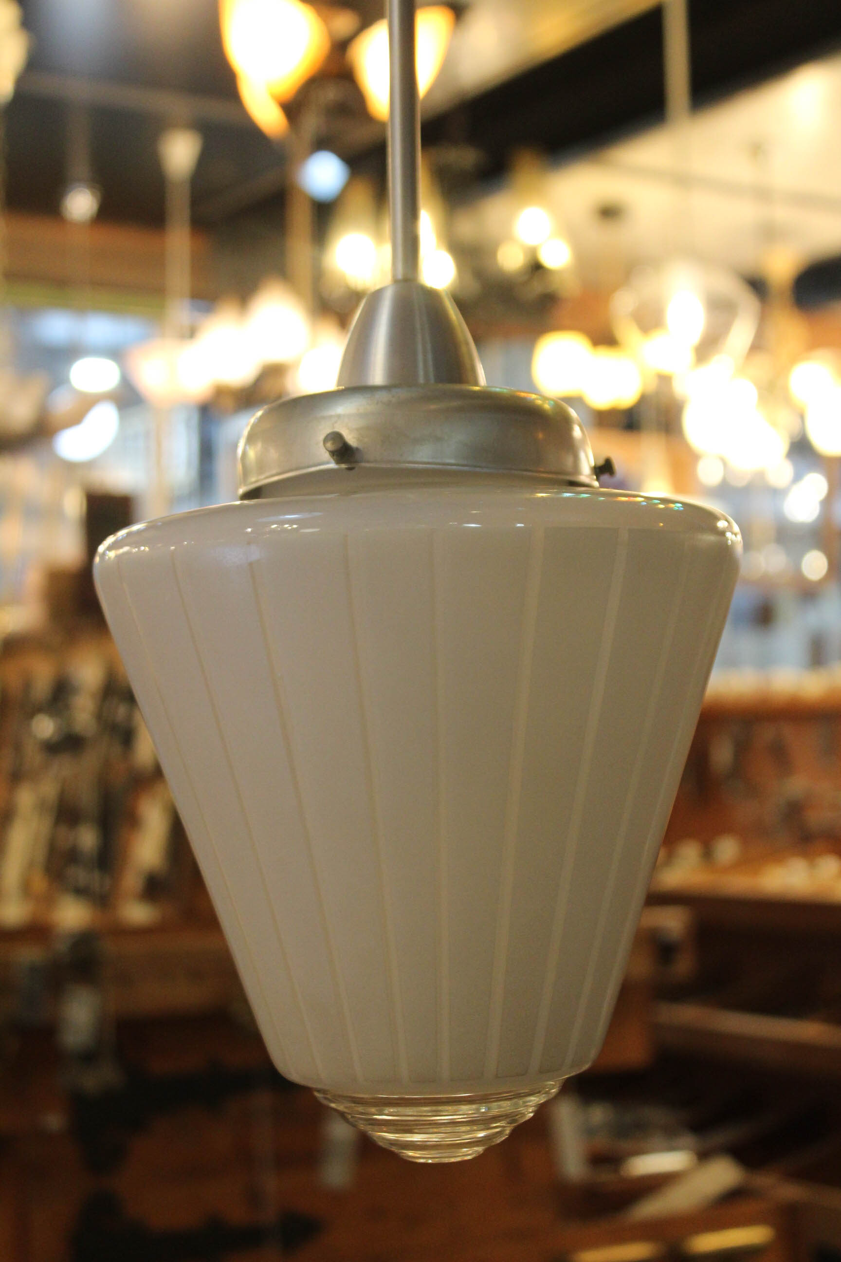 Pinstripe Pendant Lights | Renovators Paradise Pin Stripe Pendant Light