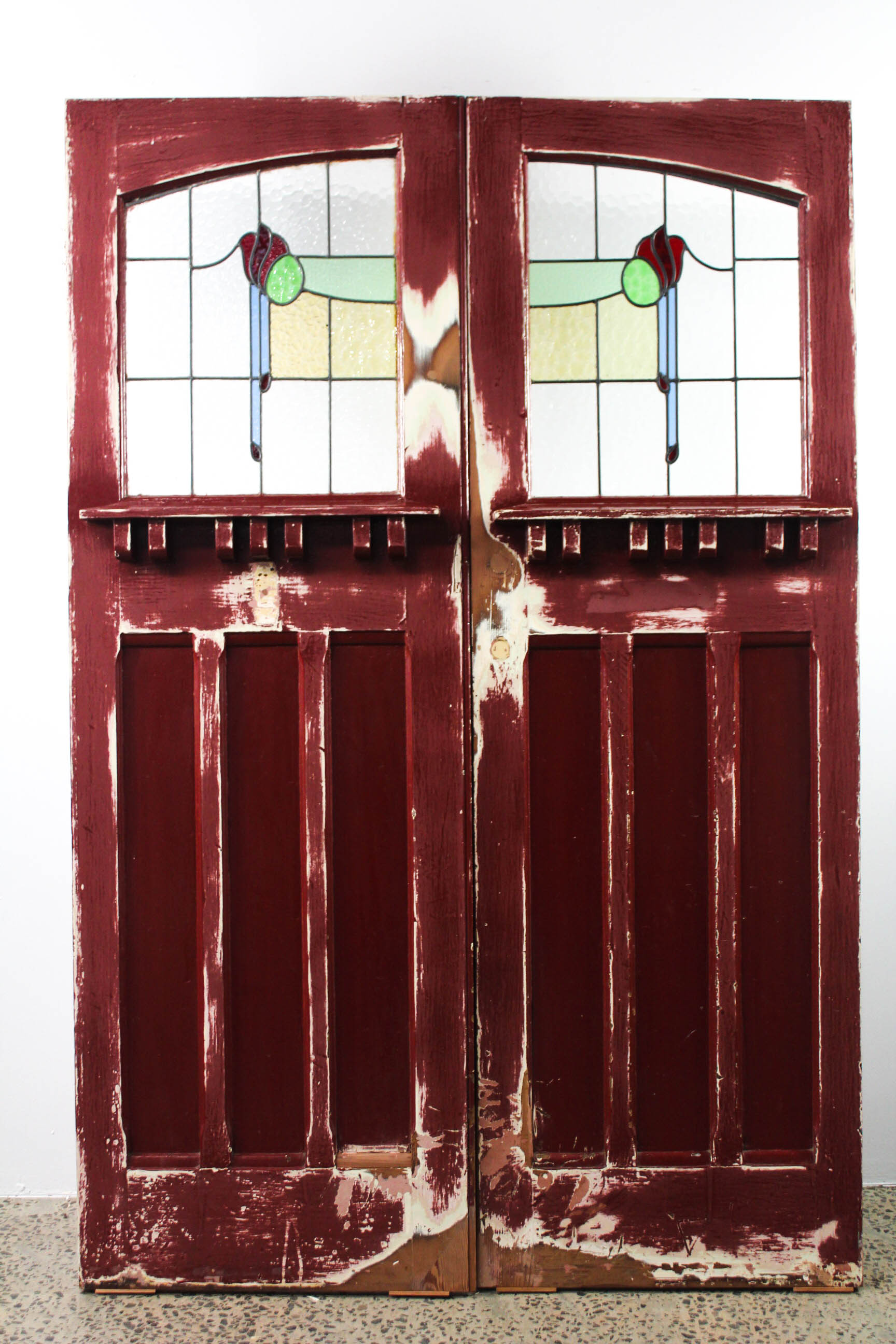 Californian Leadlight Front Door Set | Renovators Paradise