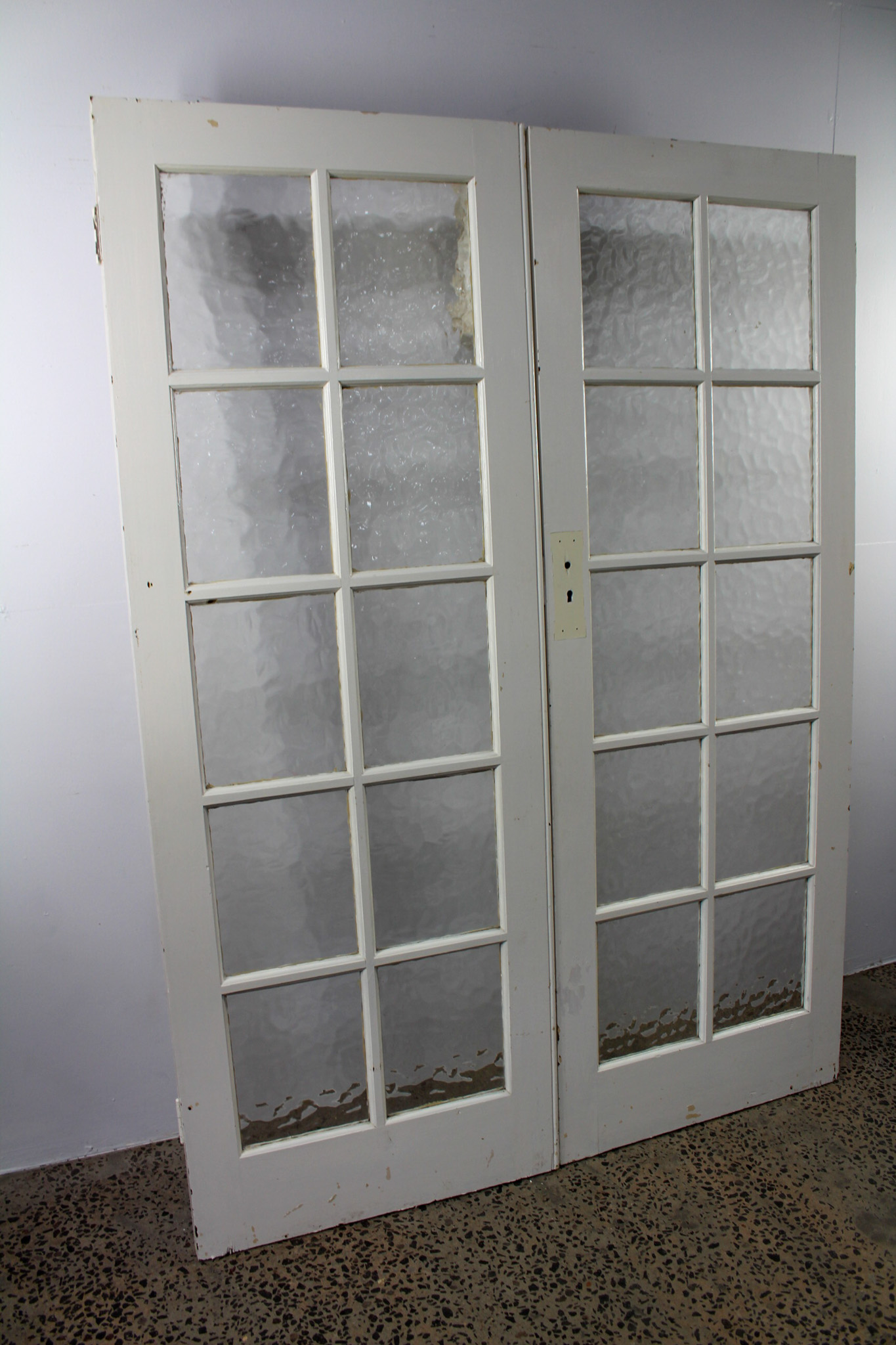 Colonial Flemish Glass Door Set | Renovators Paradise Glass Door Set
