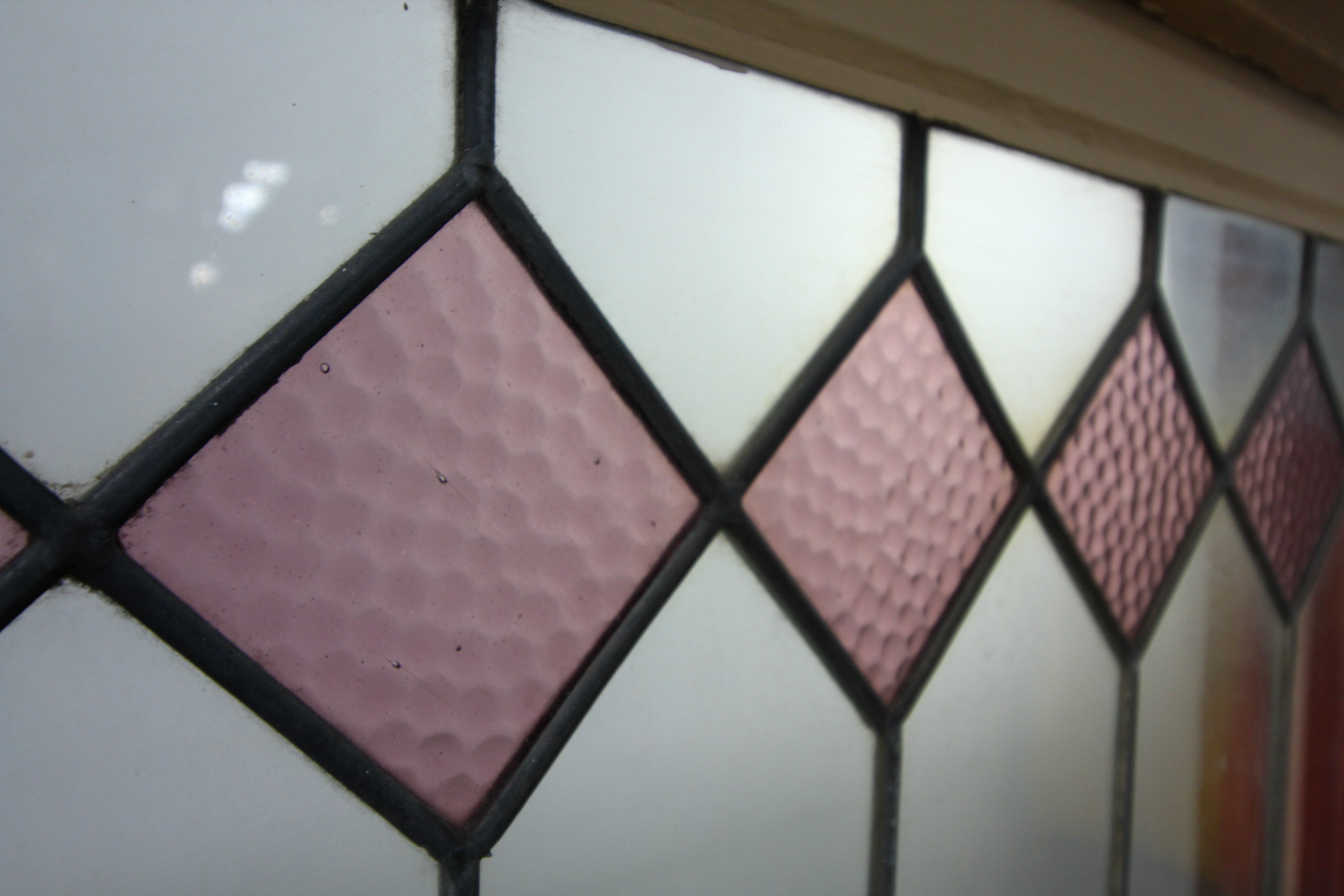 Purple Leadlight Window | Renovators Paradise Purple Leadlight Window
