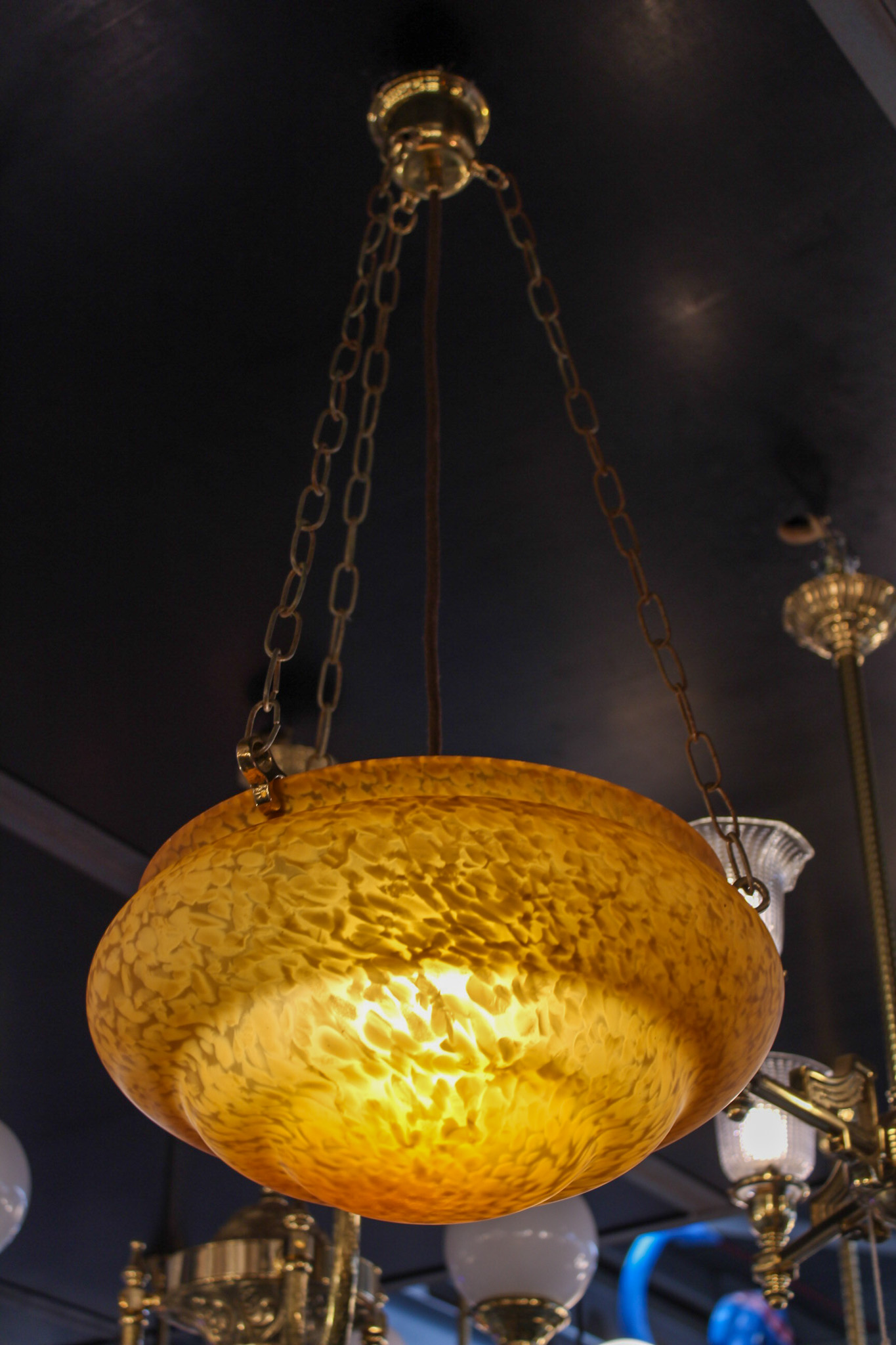 Amber Vintage 3 Chain Light | Renovators Paradise