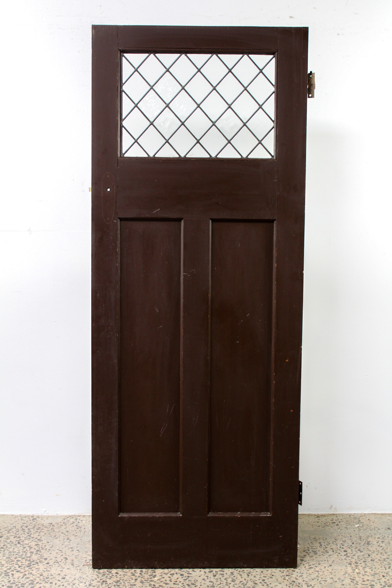 Diamond Leadlight Glass Door | Renovators Paradise Glass Door