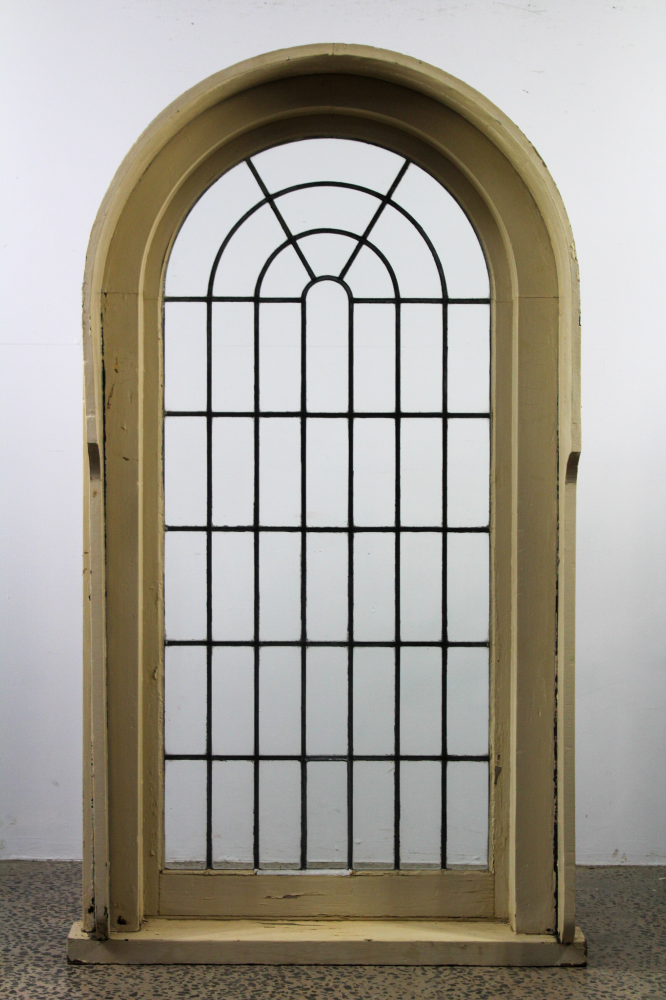 Arched Leadlight Window | Renovators Paradise Arched Leadlight Window