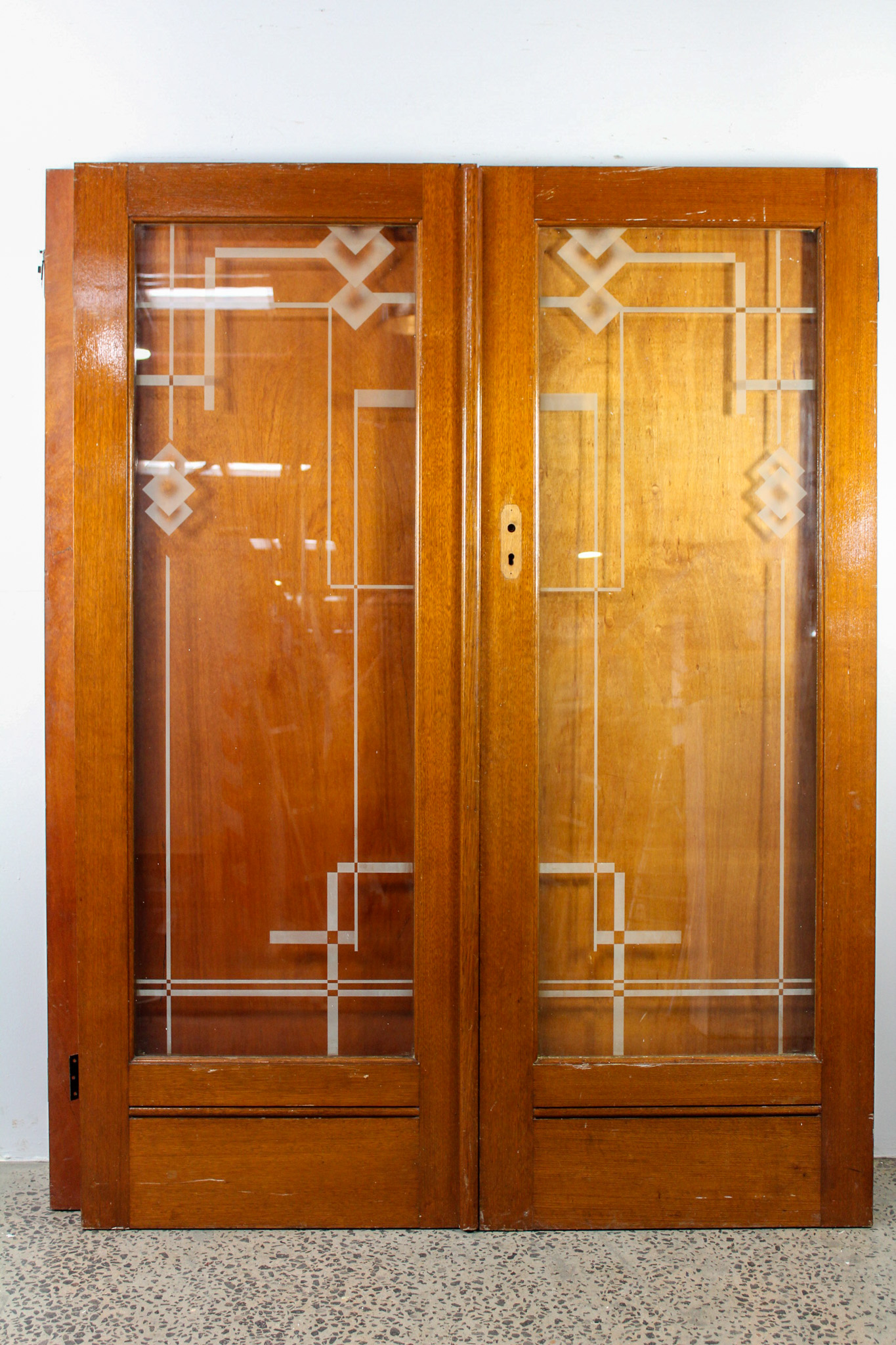 Malvern Etched Door Sets | Renovators Paradise = recycled doors