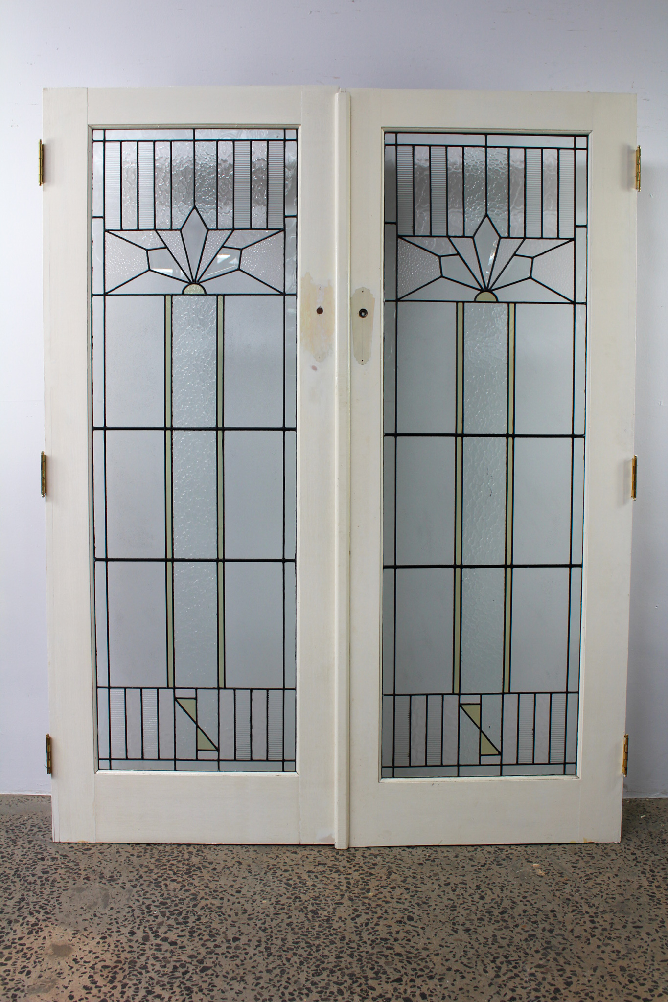 Deco Leadlight Door Set | Renovators Paradise - Leadlight Melbourne