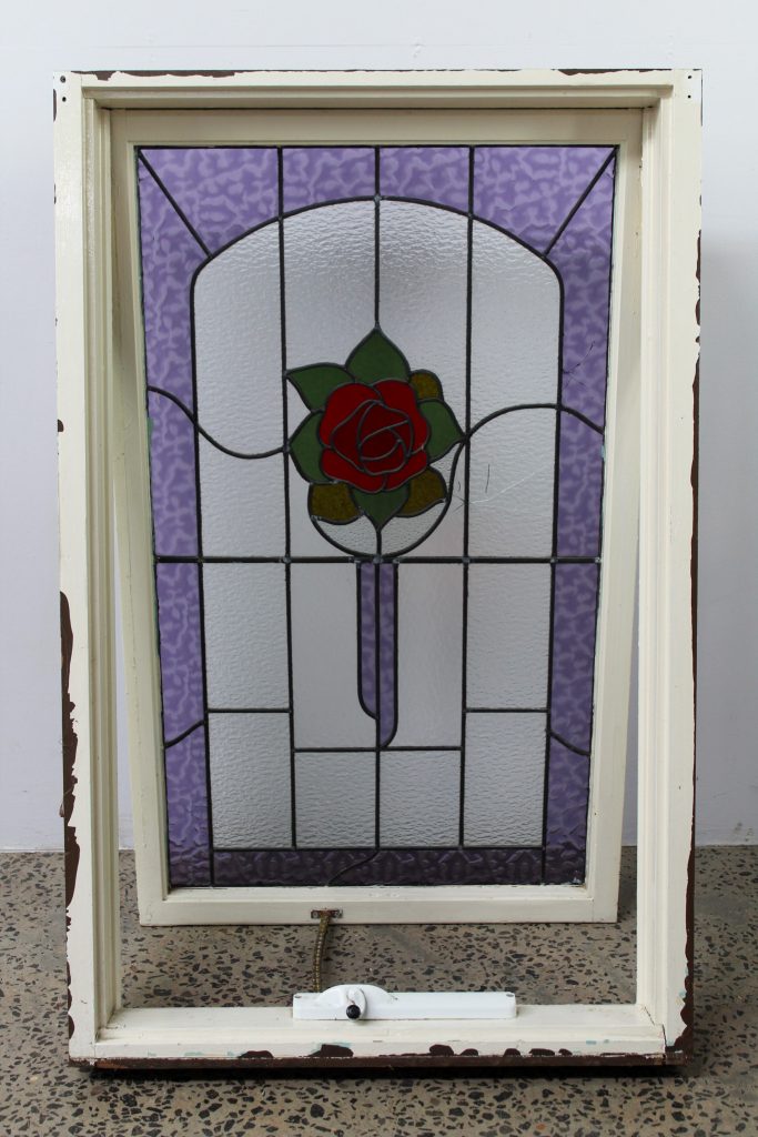 Rose Leadlight Window | Renovators Paradise