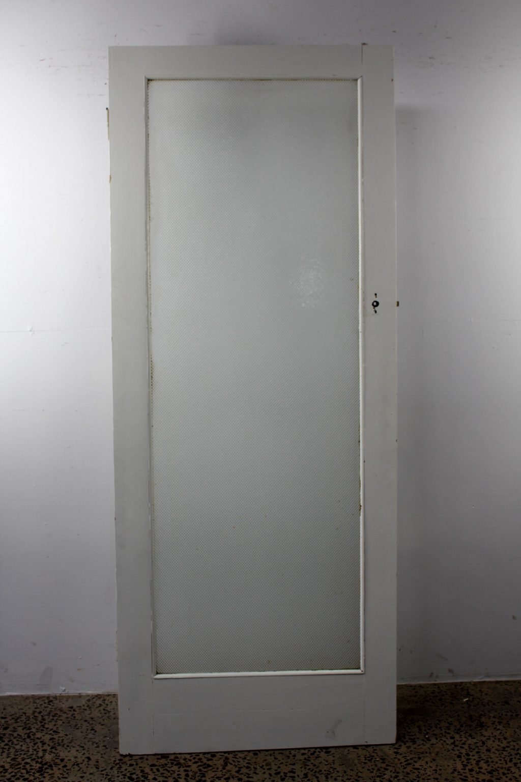 Textured Glass Single Door | Renovators Paradise Glass Single Door