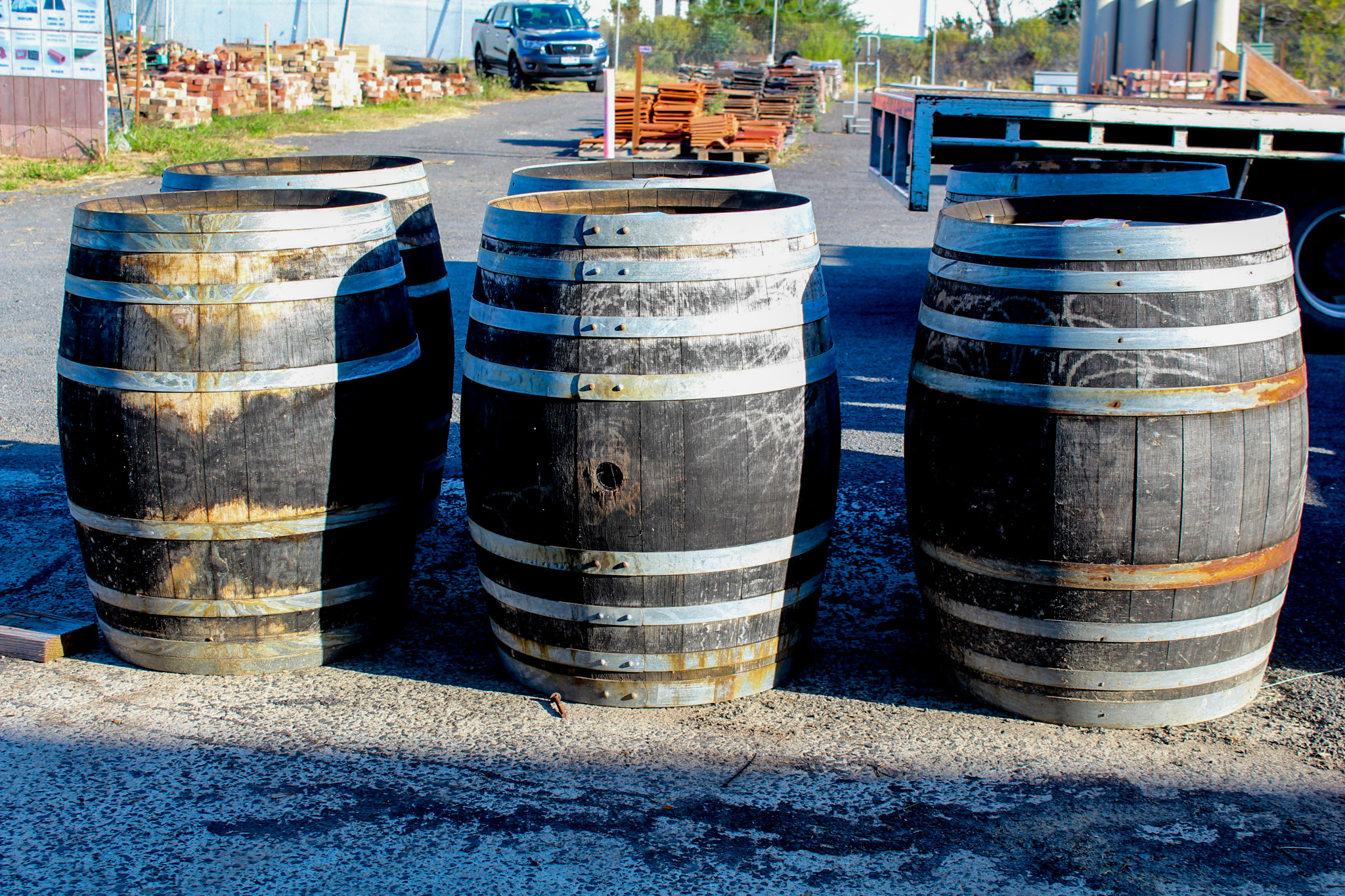 Recycled Beer Barrels | Renovators Paradise - Great For The Back Deck