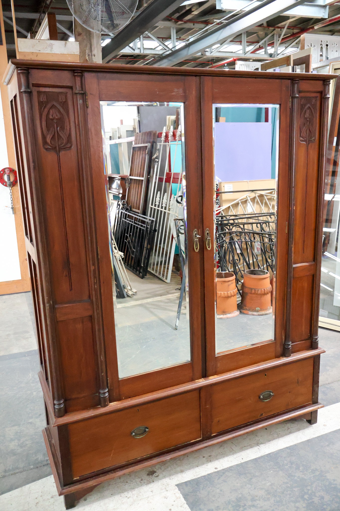Elegant Freestanding Wardrobe | Renovators Paradise - Period Items